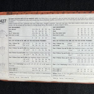 Simplicity Sewing Pattern 9427 Maternity Pullover Dress or Top Size 12 ...