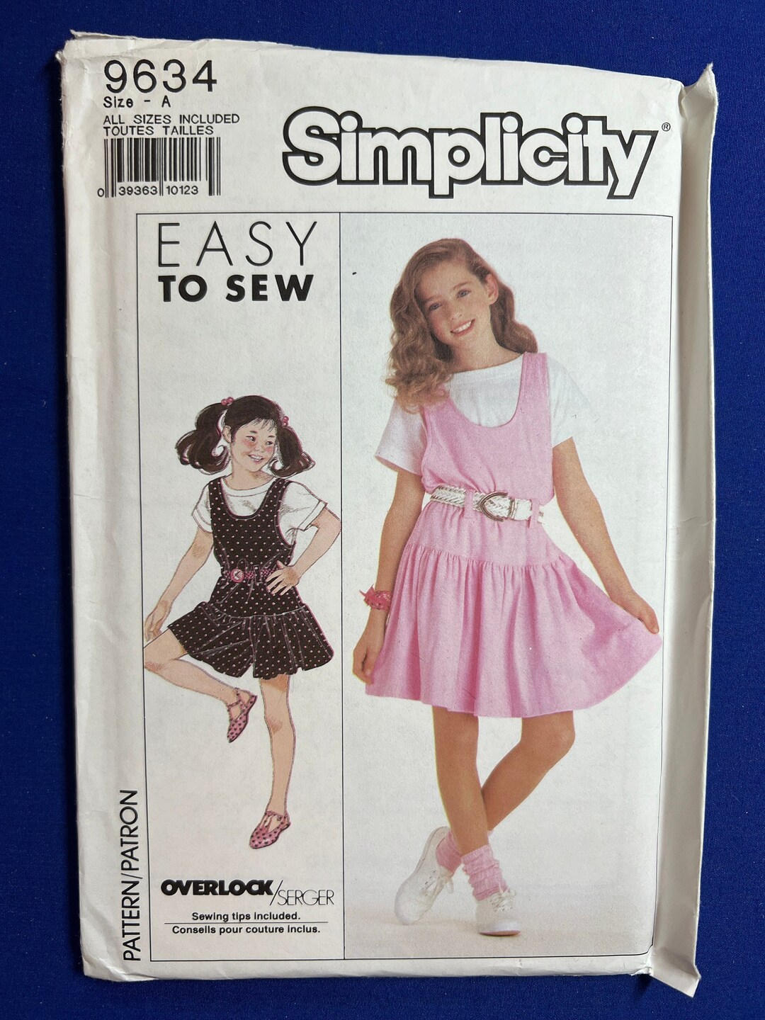 Simplicity Sewing Pattern 9634 Girls' Jumper Romper & Top Size 7-14 FF ...