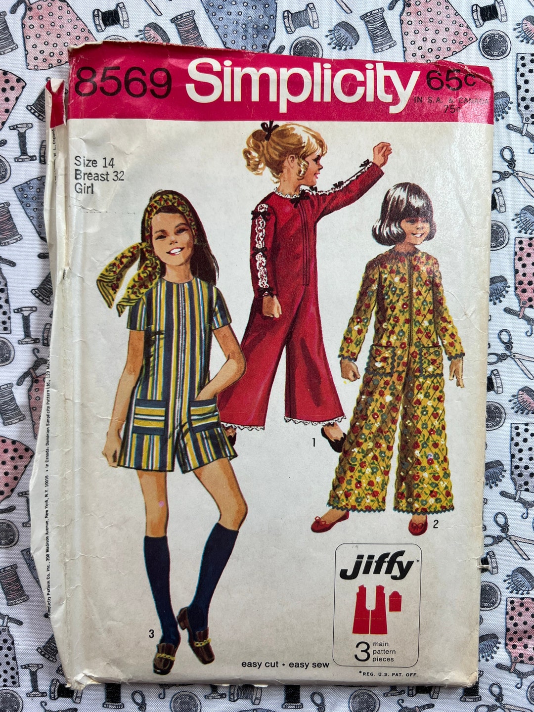 Simplicity Sewing Pattern 8569 Child's and Girls' Jiffy Jumpsuit in Two ...