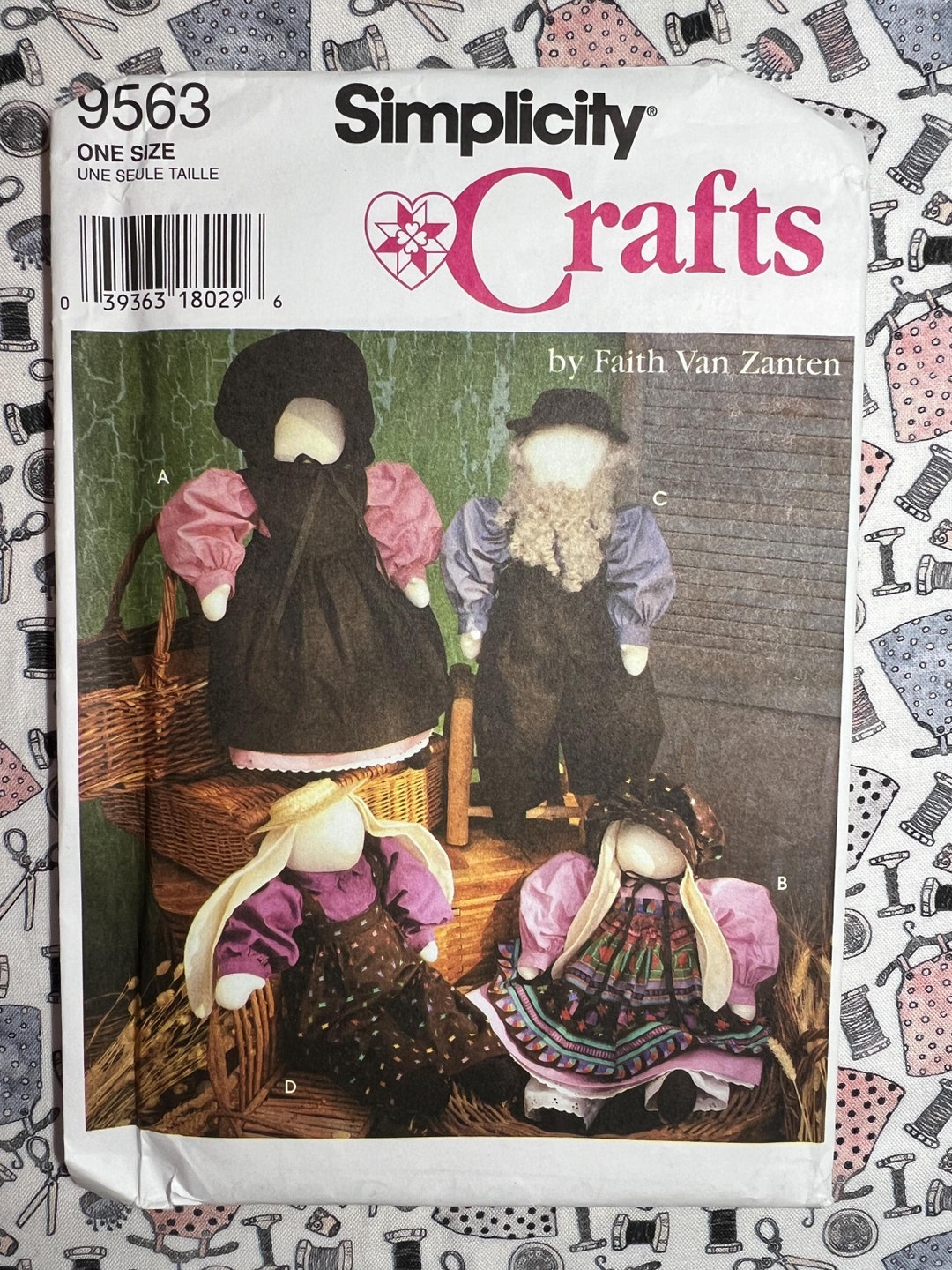 Simplicity Crafts Sewing Pattern 9563 Faith Van Zanten 20" Girl and Boy ...