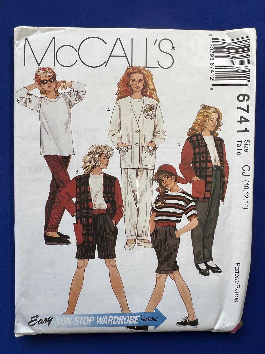 Mccall's Sewing Pattern 6741 Girls' Unlined Jacket T-shirt Pants ...