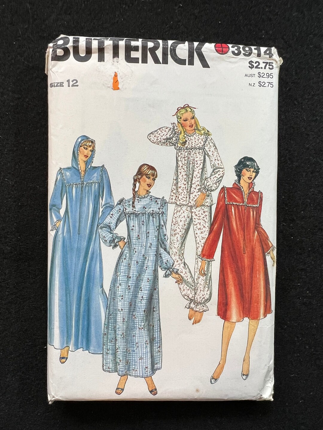 Butterick Sewing Pattern 3914 Misses' Pajamas Nightgown & Robe Size 12 ...