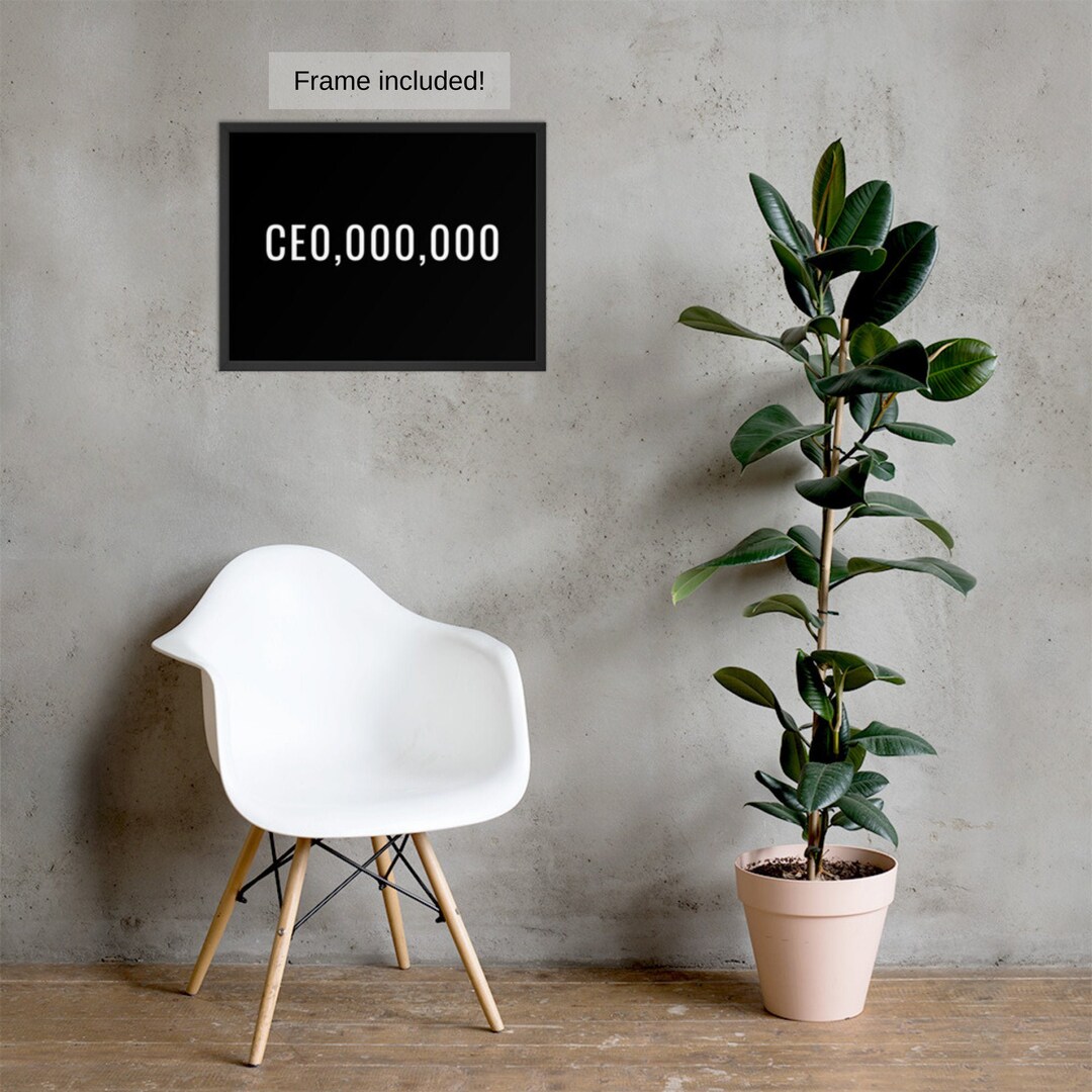 CEO Framed Poster, Entrepreneur Art, CEO Millionaire, Hustle Wall Art ...