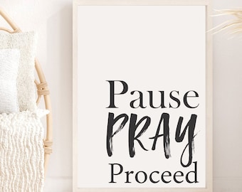 Pause Pray Proceed - Etsy