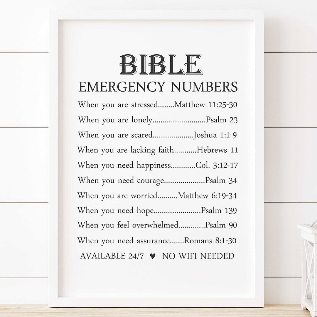 Bible Emergency Numbers, Best Christian Art, Give It to God, Don't Lose ...