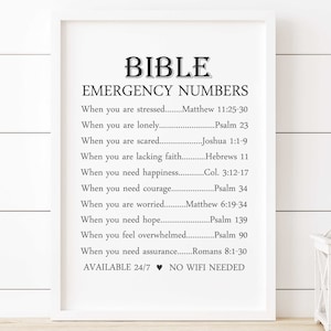 Bible Emergency Numbers, Best Christian Art, Give It to God, Don't Lose ...