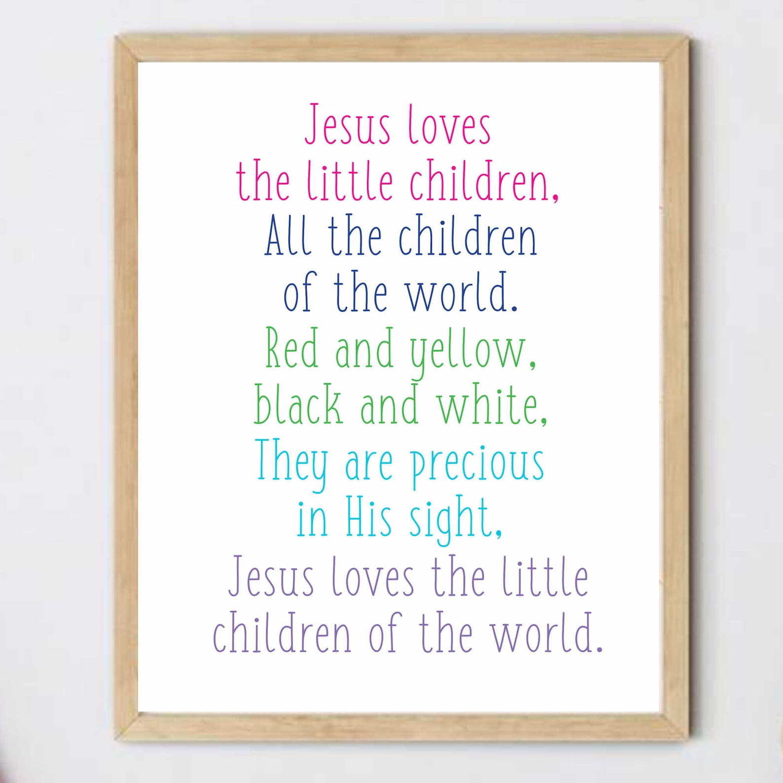 Jesus loves the little children Digital Download Print or | Etsy