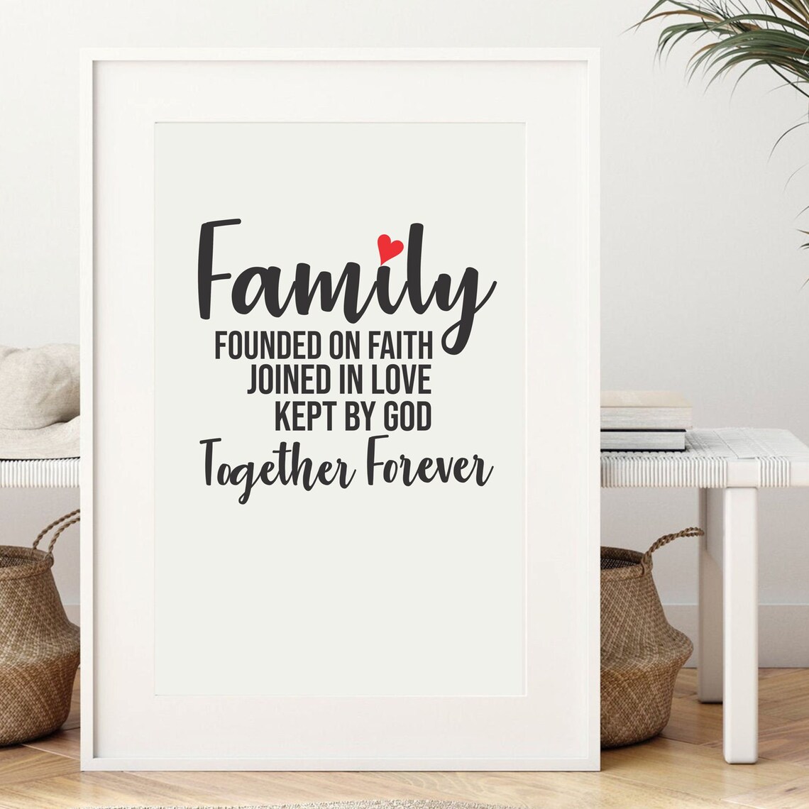 Family Founded on Faith Joined in Love Kept by God Together - Etsy