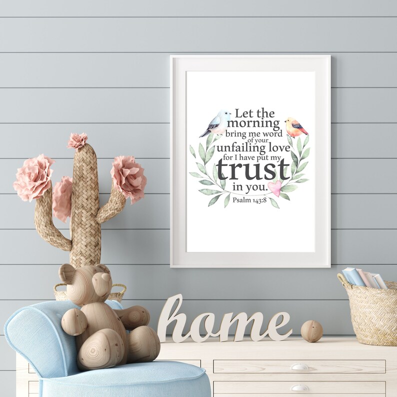 Watercolor Painting Bible Verse Wall Art Preppy Wall Art for - Etsy