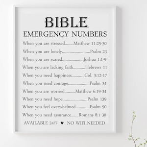 Bible Emergency Numbers, Best Christian Art, Give It to God, Don't Lose ...