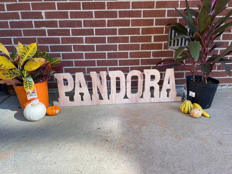 Connected Name Sign - Etsy