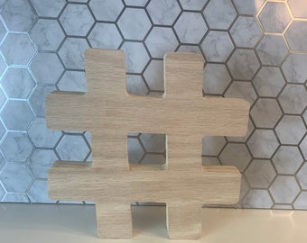 Wooden Hashtag - Etsy