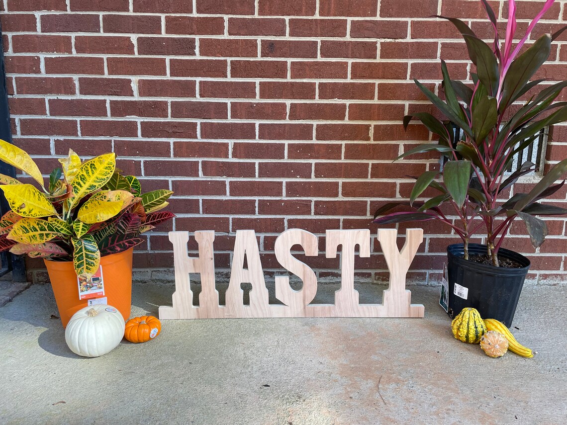 Connected Name Sign - Etsy