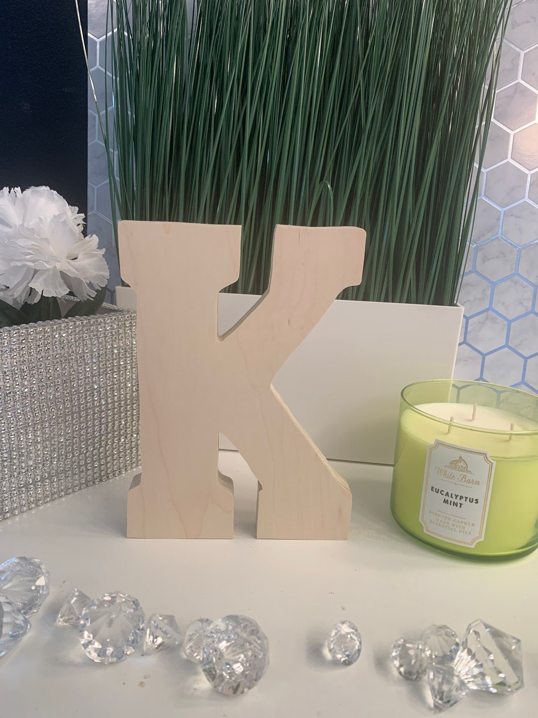 K- Wooden Block Letter - Etsy