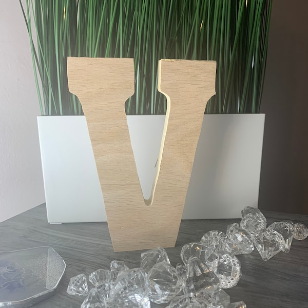 Wooden Letter V - Etsy