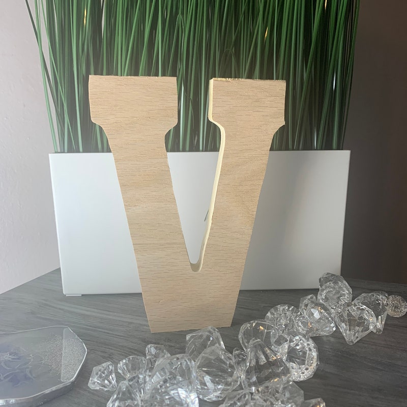 Wooden Letter V - Etsy