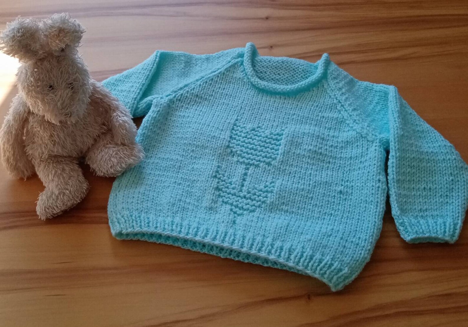 3-6 Months Hand Knitted Baby Motif Jumper Various Designs & - Etsy