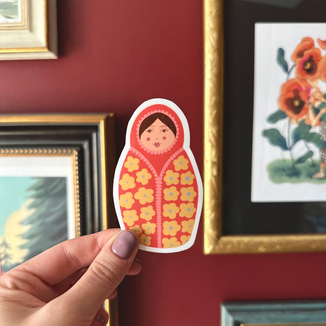 Matryoshka Masha Vinyl Sticker: Weather Resistant Nesting Doll Decal - Etsy