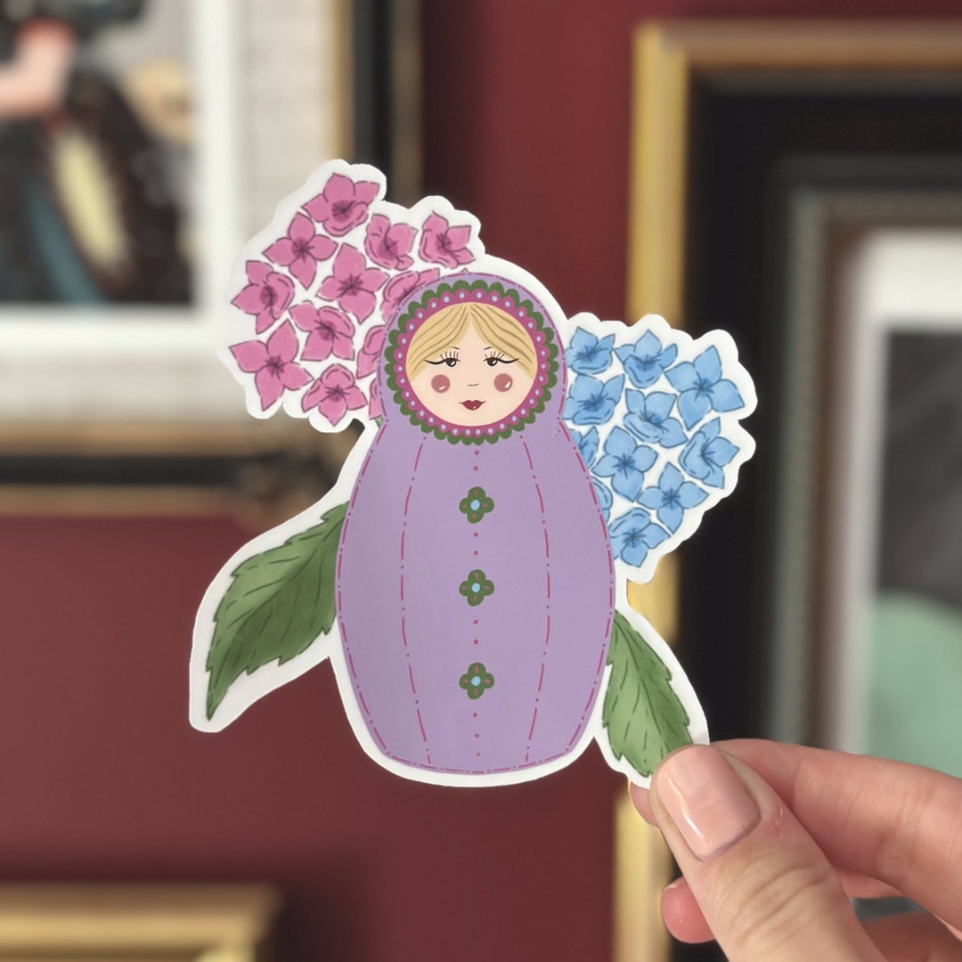 Matryoshka Alexandra Vinyl Sticker: Nesting Doll Decal - Etsy