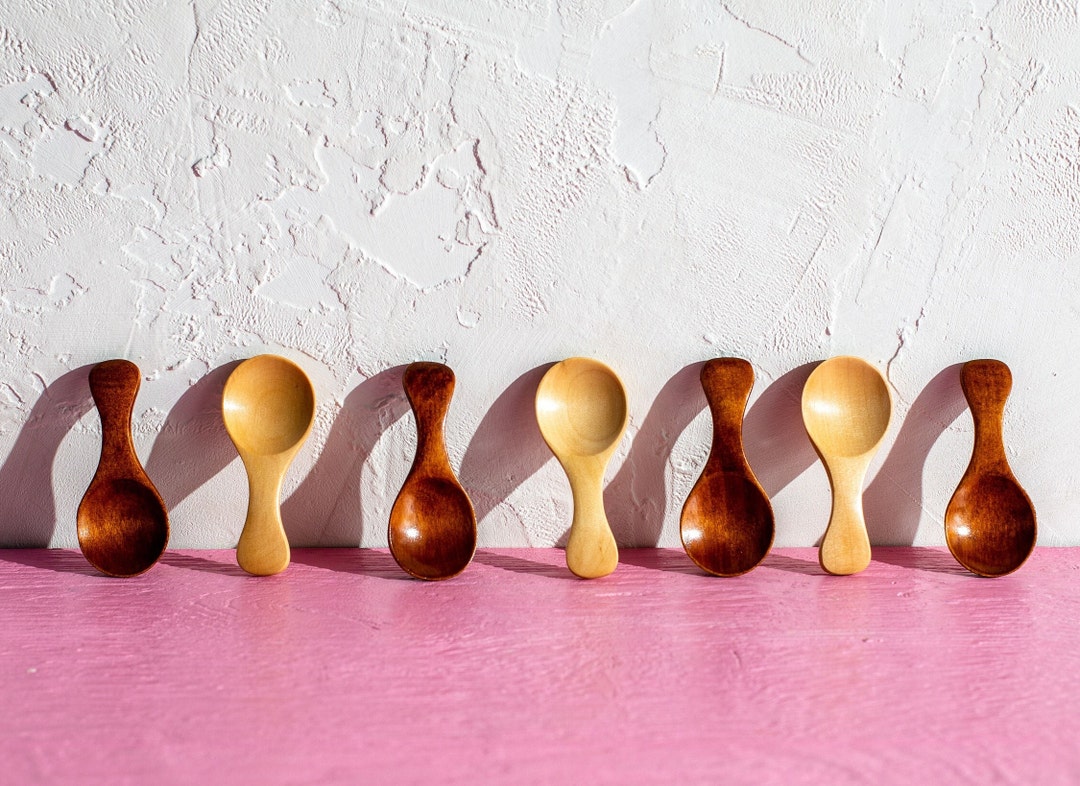 ELI Mini Wooden Spice Spoon: Sustainable Pantry Decor - Etsy