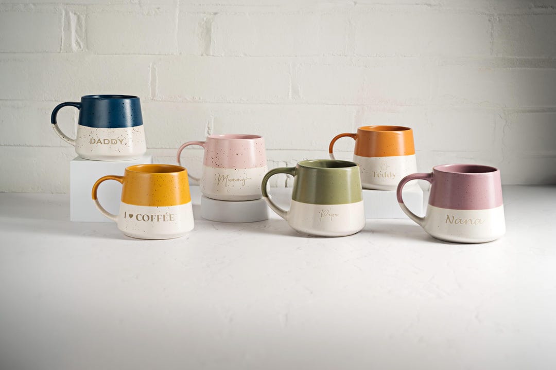 Personalised Stoneware Mug: Laser Engraved Ceramic Coffee Mug - Etsy UK