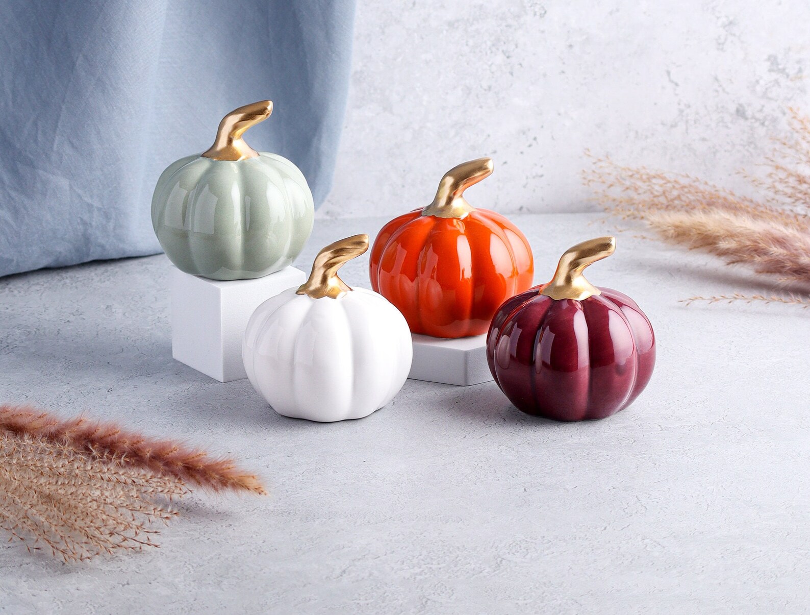 Personalised Ceramic Halloween Pumpkin: Elegant Autumn Decor - Etsy