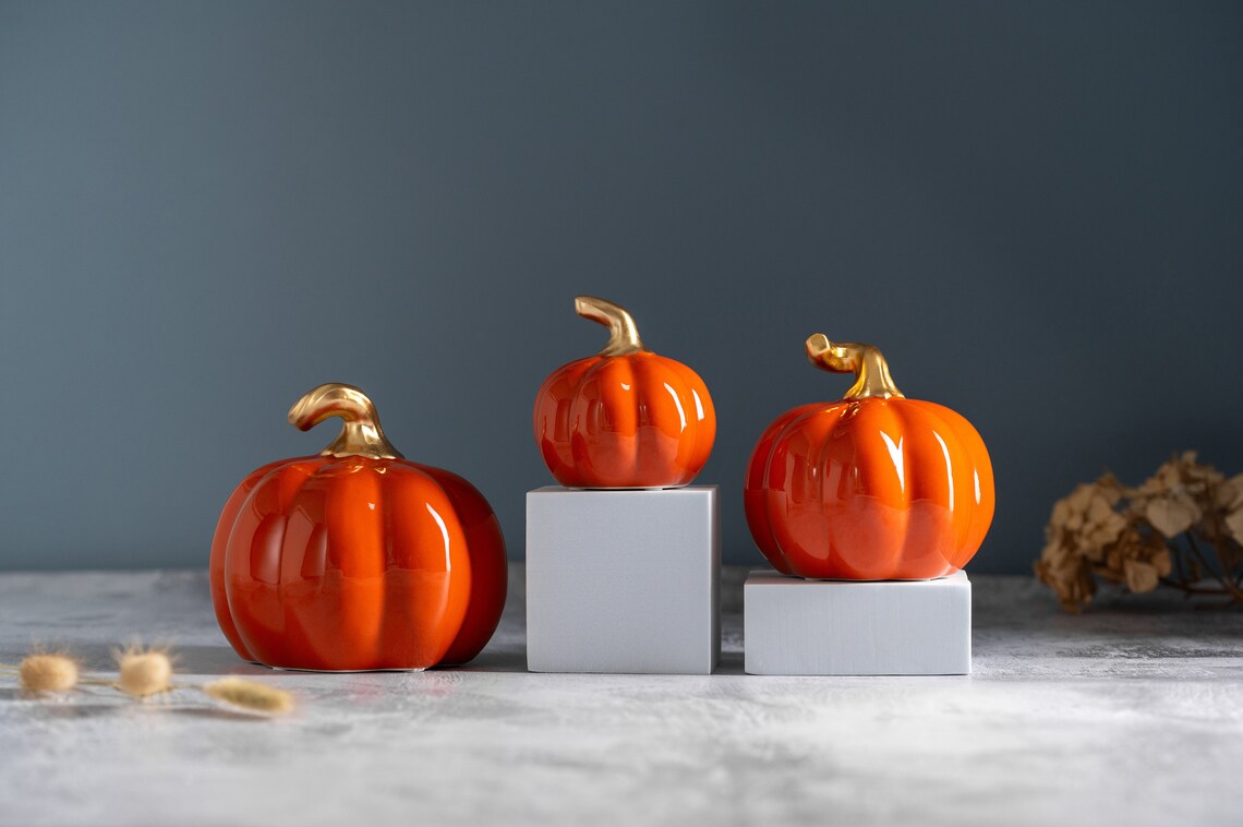 Personalised Ceramic Halloween Pumpkin: Elegant Autumn Decor - Etsy