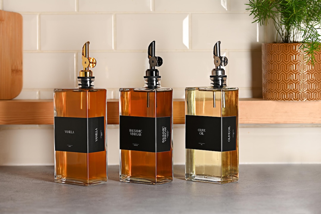 AURORA Oil/vinegar/ Coffee Syrup Rectangle Book Glass Bottle Pourer ...