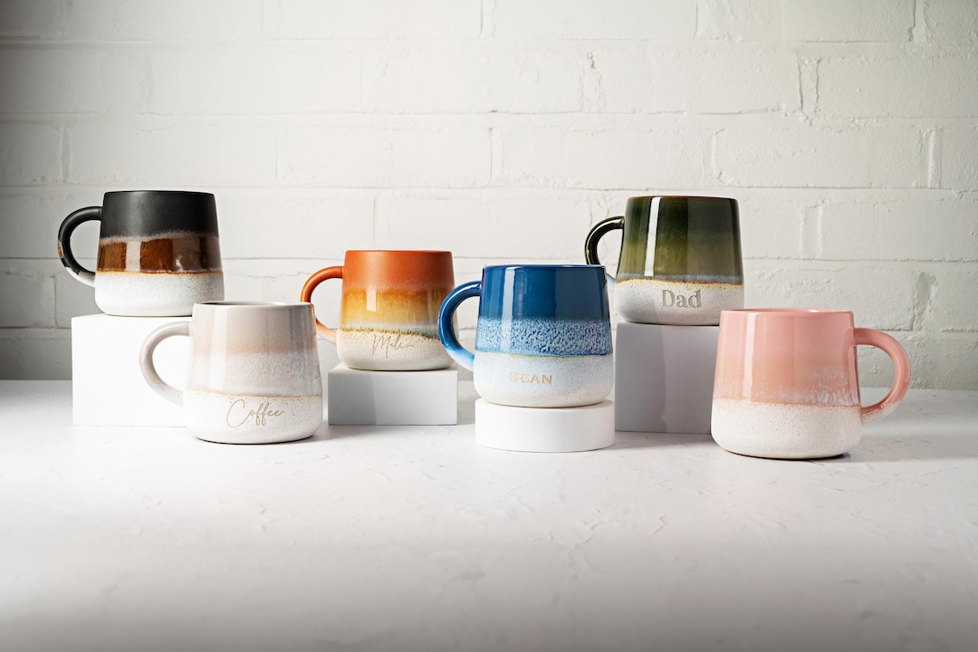 Personalized Laser Engraved Ceramic Mug: Custom Text Gift - Etsy