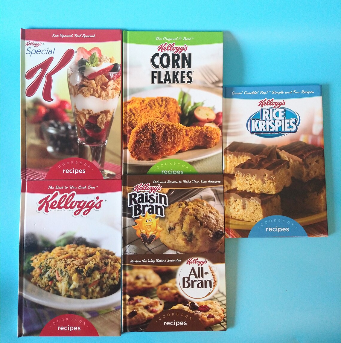 5 Original Kellogg's Cereal Cook Books Set Recipes - Etsy