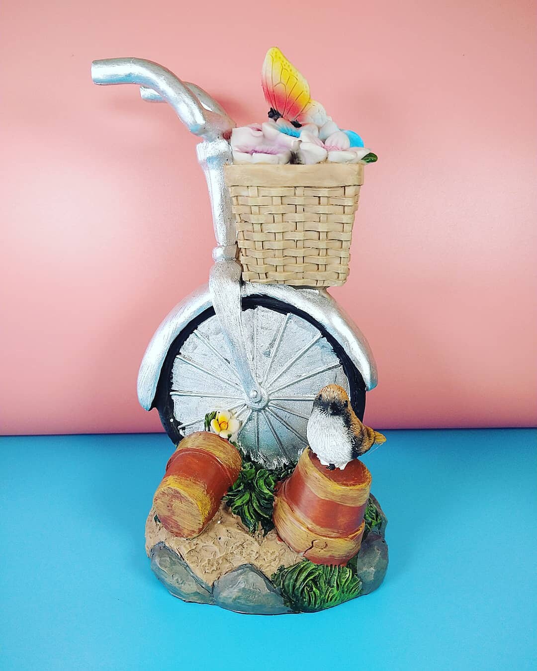 Spring Unicycle Garden Ornament, Yard Ornament, Porch Ornament, Spring ...