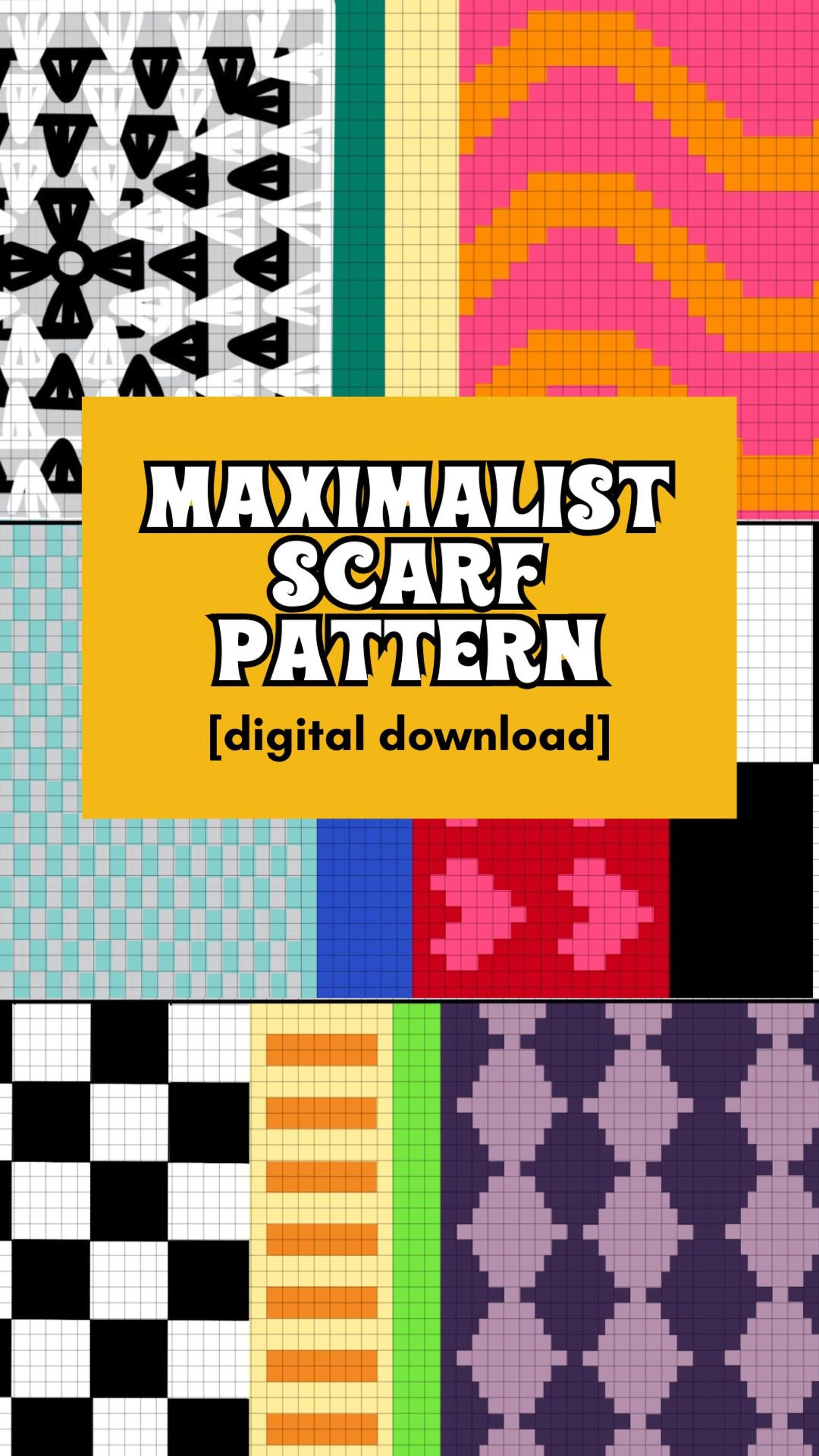 Maximalist Scarf Crochet Pattern | PDF Digital Download | Fun ...