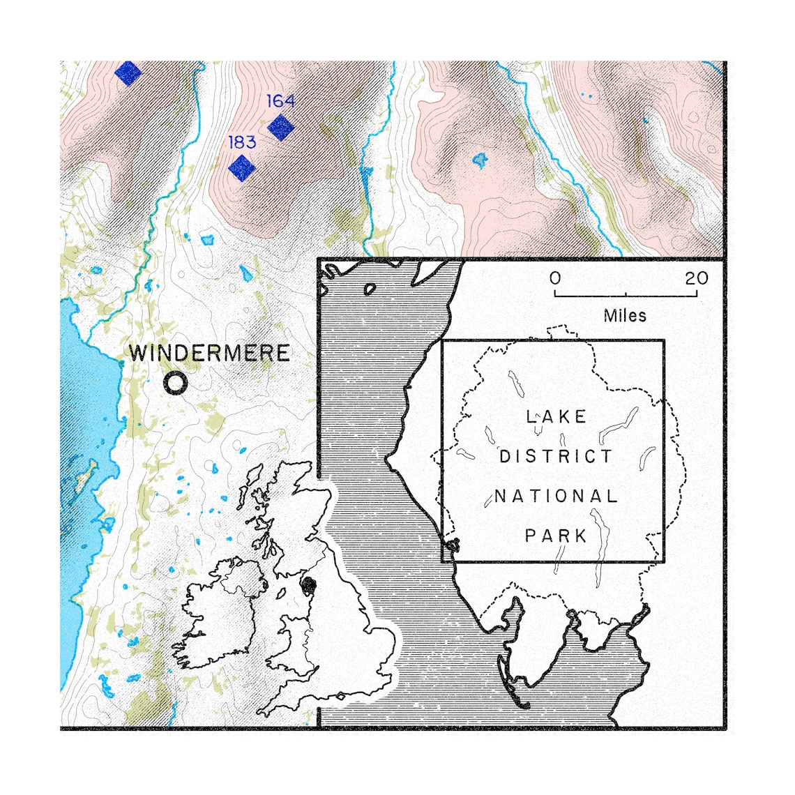WAINWRIGHT'S Lakeland Fells - Colour - Lake District National Park ...