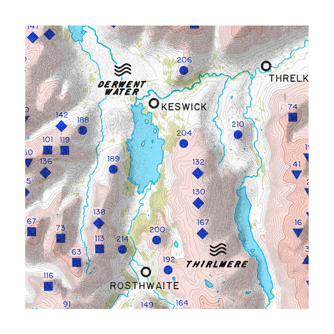 WAINWRIGHT'S Lakeland Fells Colour Lake District | Etsy