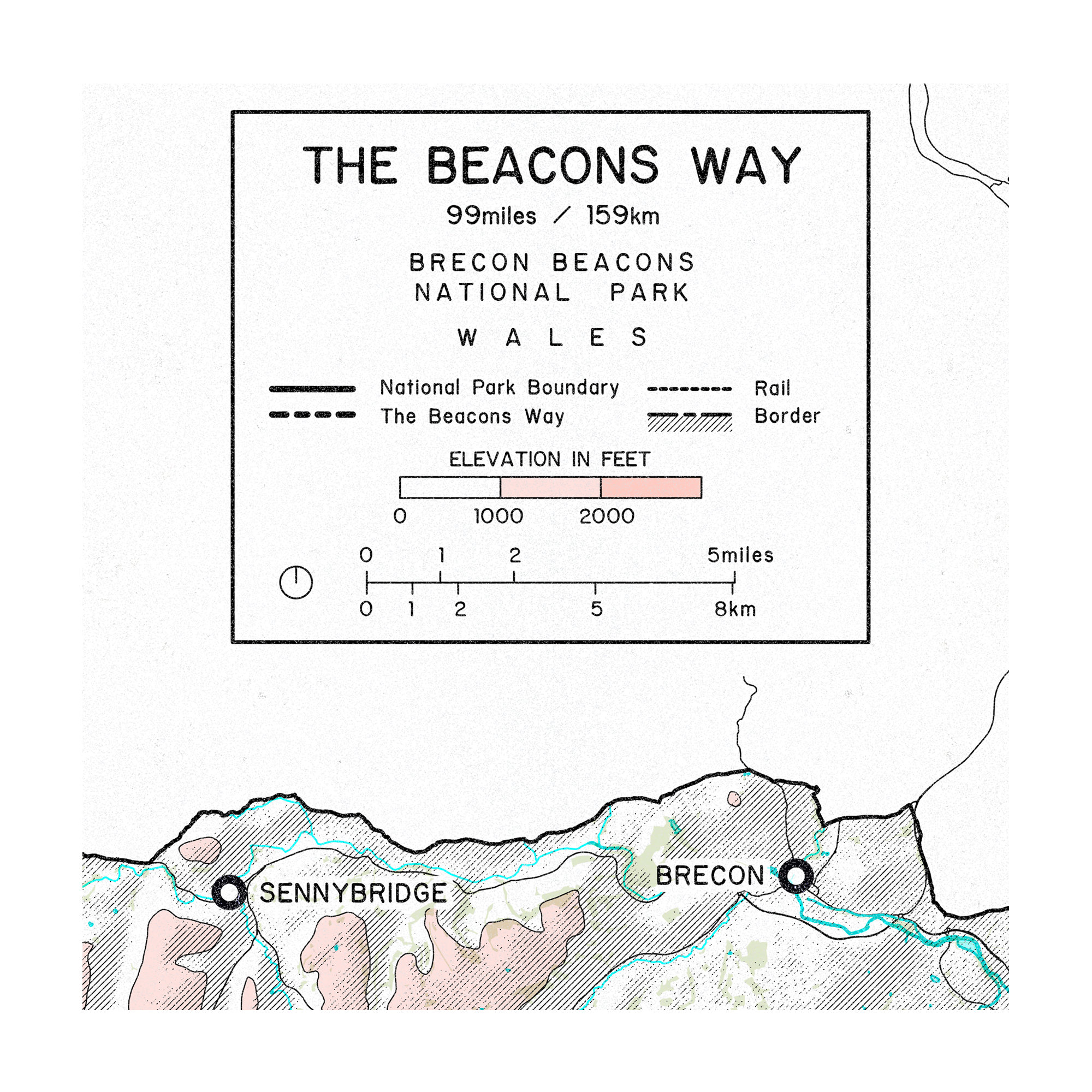 The BEACONS WAY - Colour - Brecon Beacons National Park, Wales, UK ...