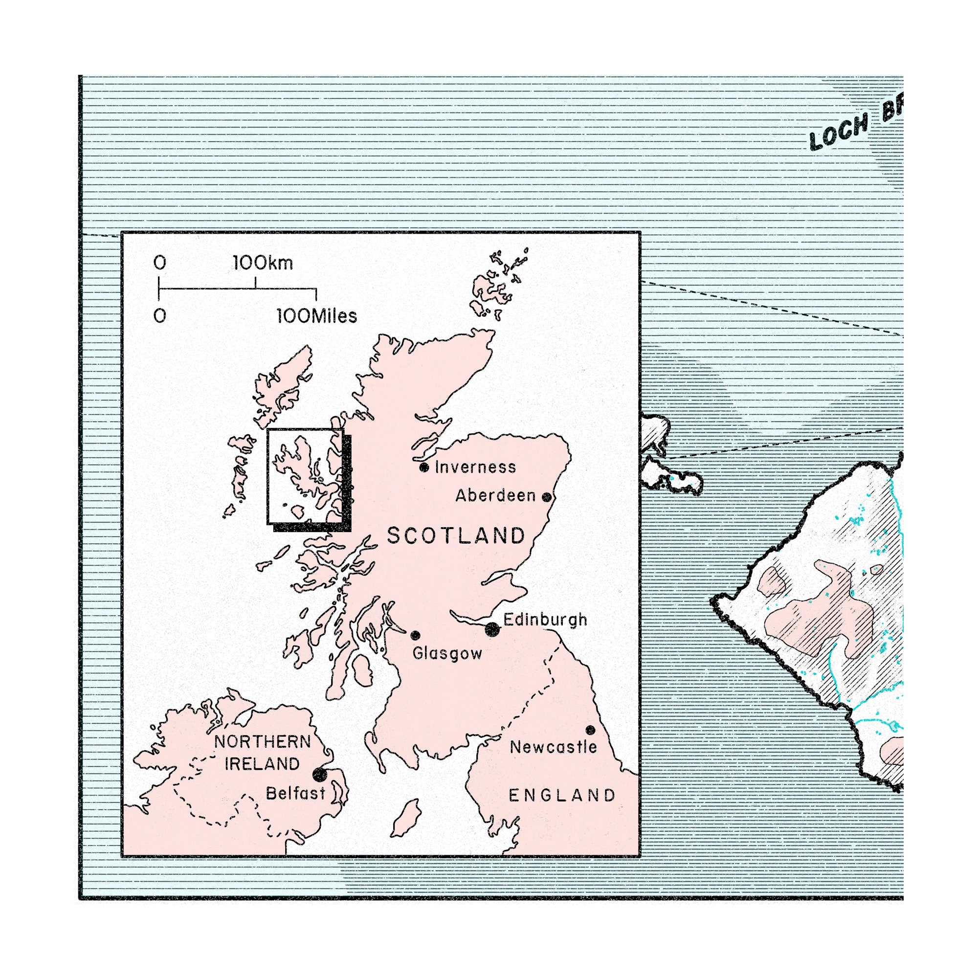 Isle of Skye - Colour - Inner Hebrides, Scotland, UK - Hiking Trail Map ...