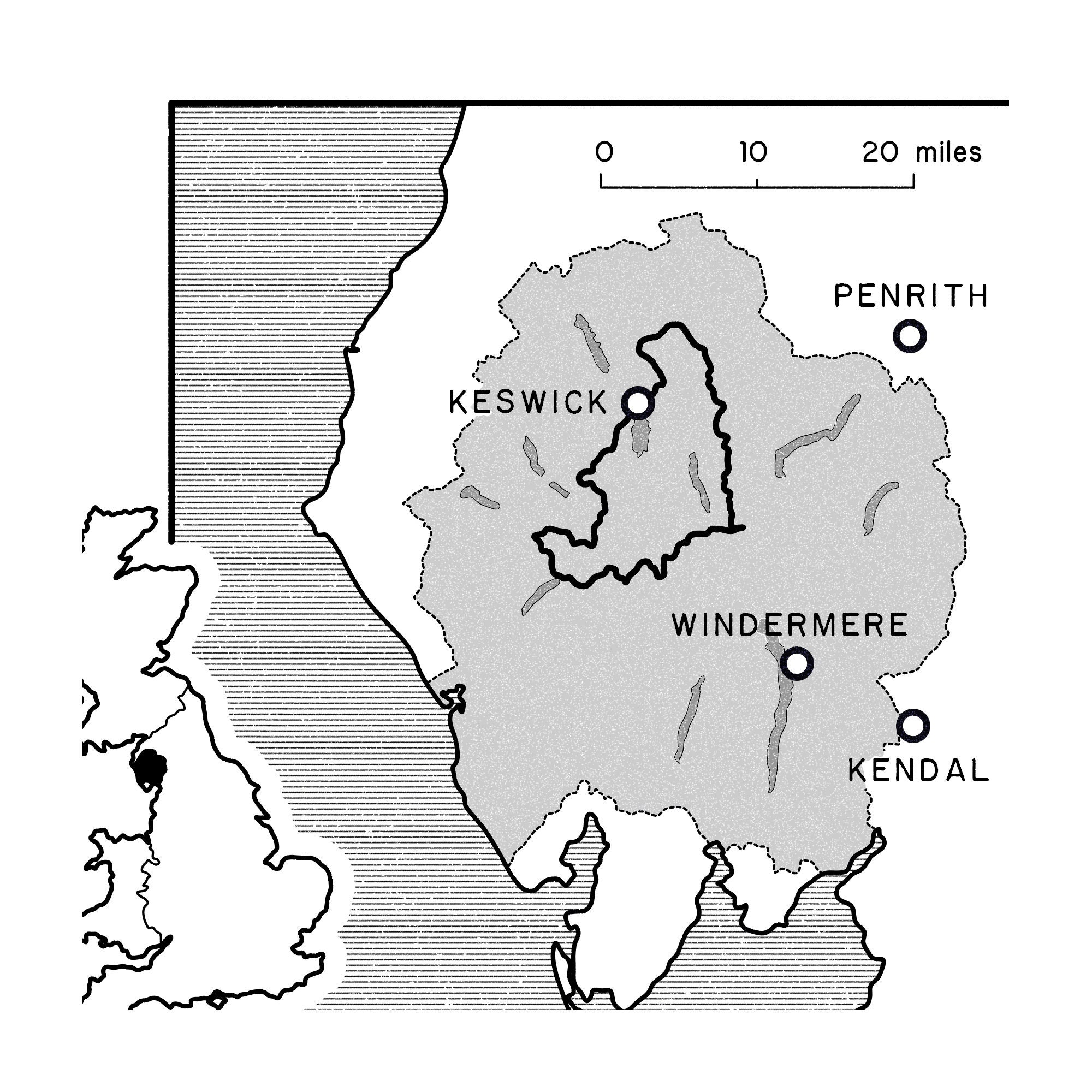 Bob Graham Round Isometric - Lake District, England, UK - Hiking Trail ...