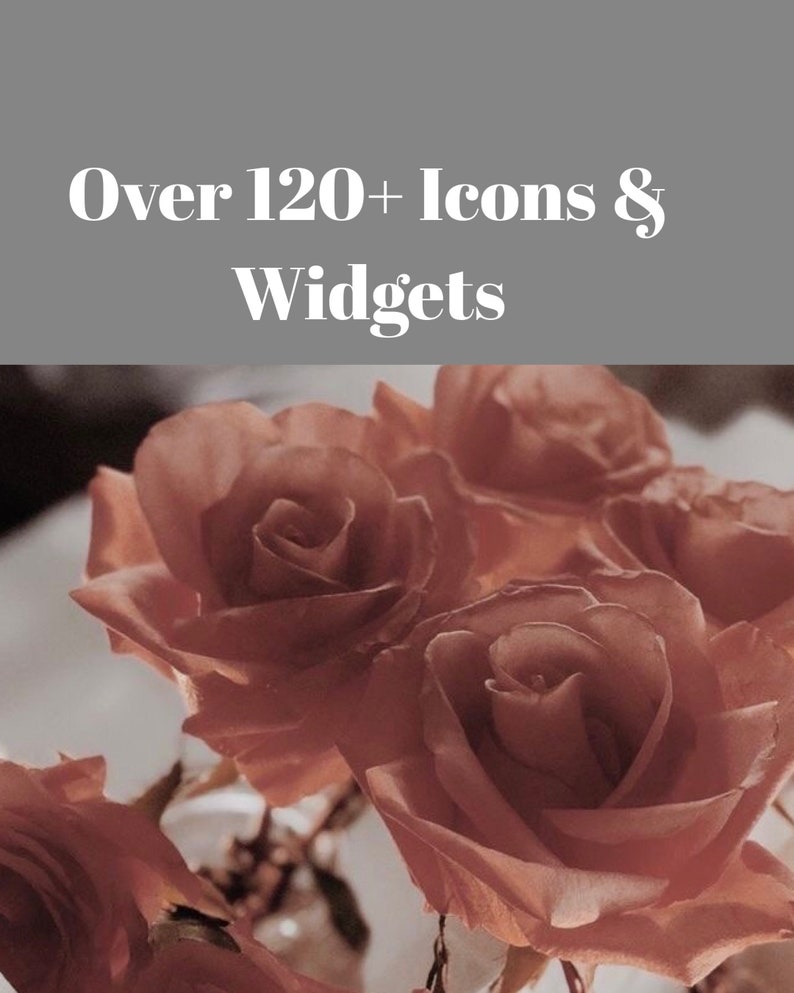 120+ Iphone/android Preset Widgets & Icons; Rose Gold - Etsy Canada