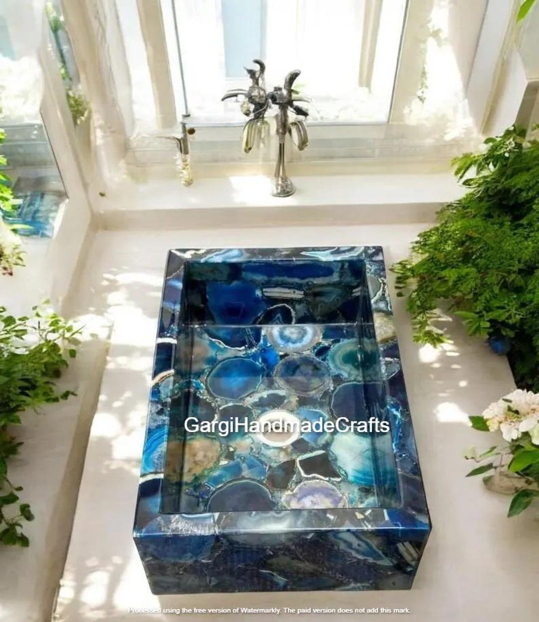 Handmade Agate Stone Sink: Bathroom or Kitchen Countertop - Etsy