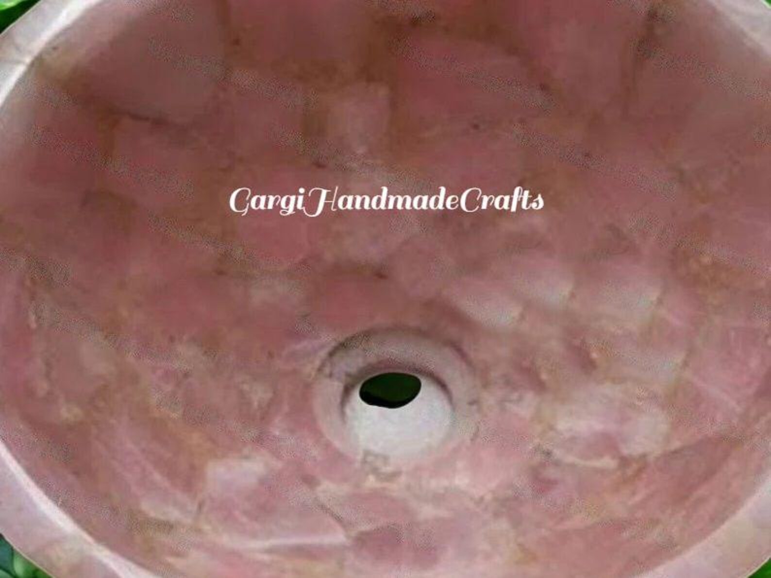 Rose Quartz Vanity Counter Sink Luxury Wash Basin Natural Rose Quartz Hand Wash Basin for ...