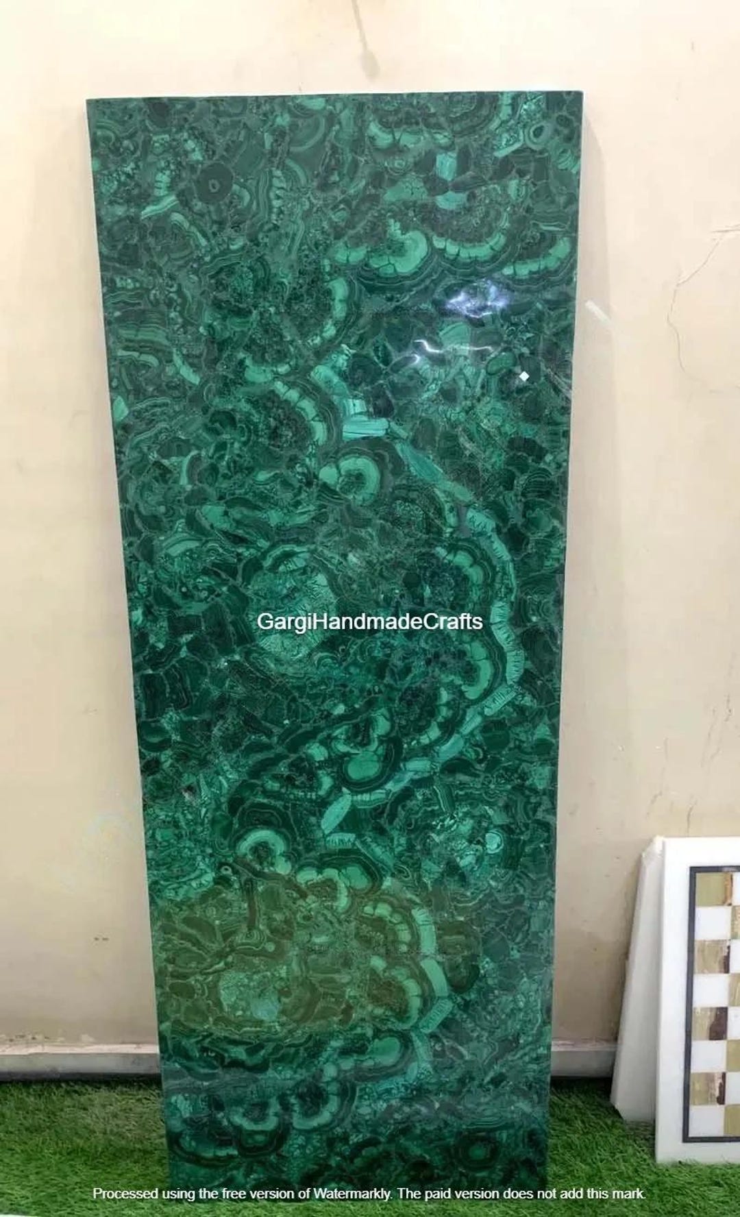 Handmade Green Malachite Stone Table Top: Modern Farmhouse Decor - Etsy