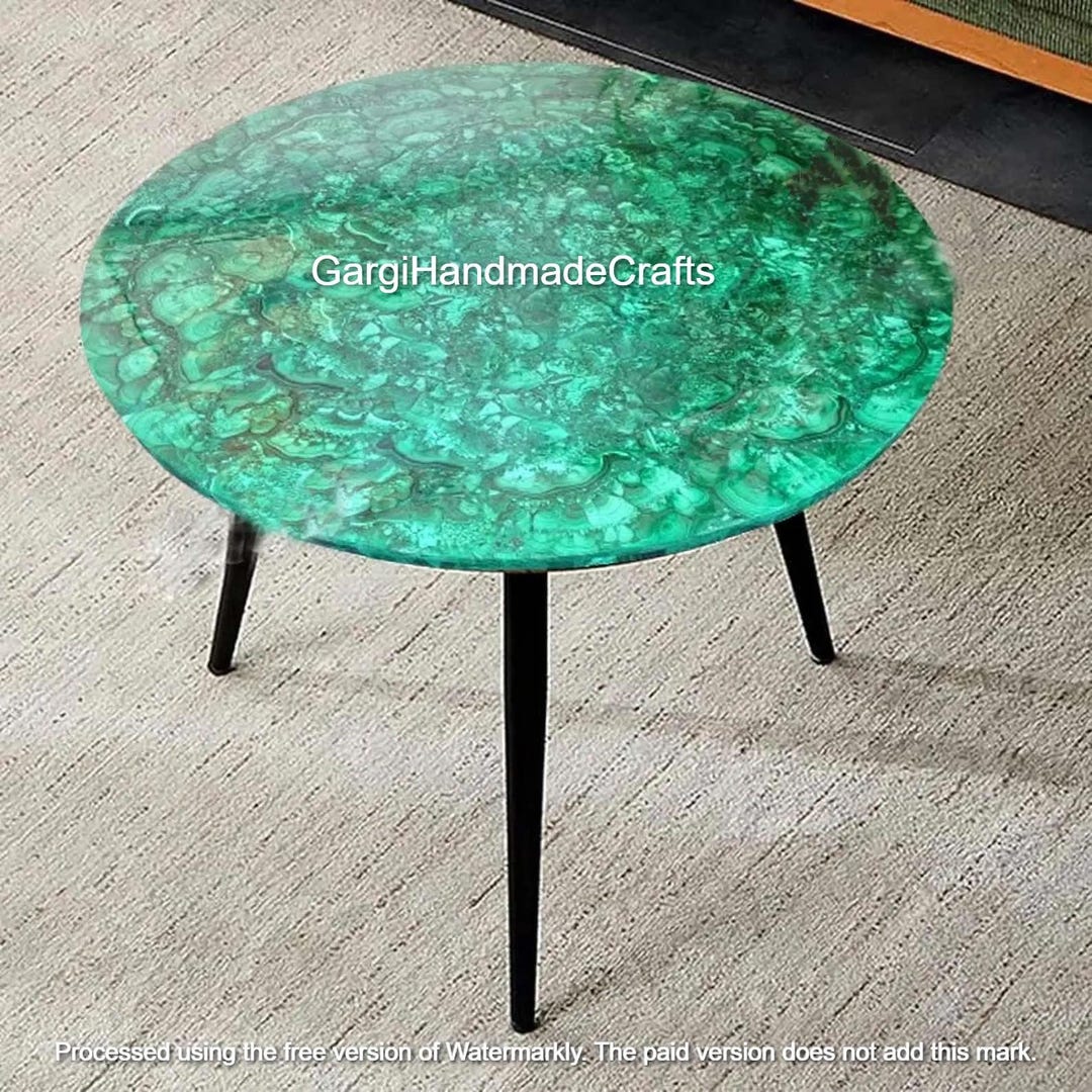 Malachite Stone Top Console Coffee Table Top Counter Bar Desk Handmade ...