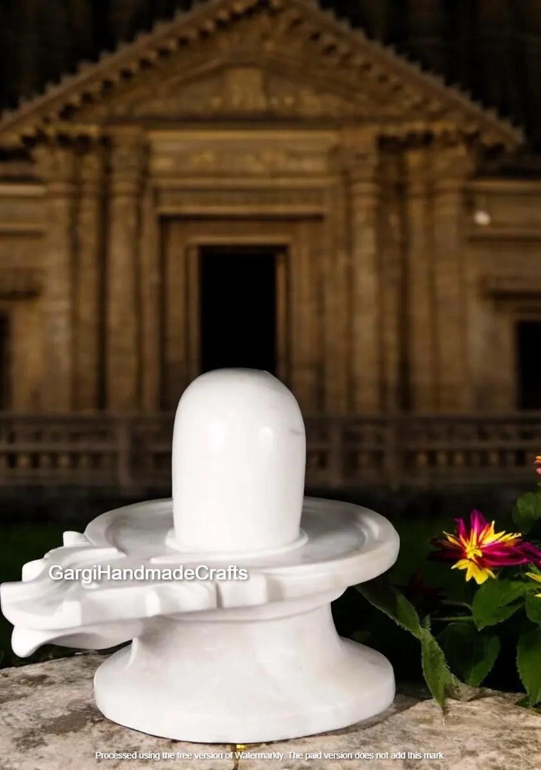 24" White Marble Shiva Lingam: Handmade Hindu Temple Decor - Etsy