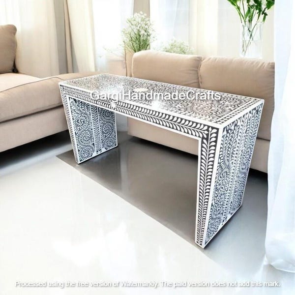 Bone Inlay Bench - Etsy