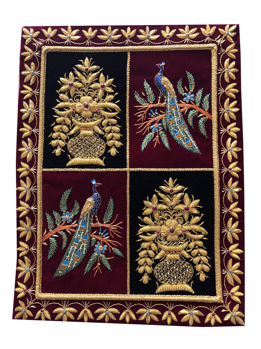 36x24 Embroidery Wall Hanging Panel for Home Décor Embroidery Art Panel ...