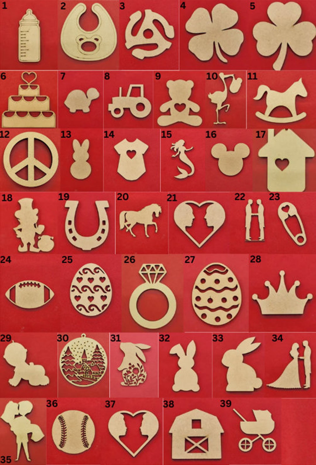 Wood Cut Outs / Wood Cut Out Shapes / Craft / Art / Ornament / Paint ...