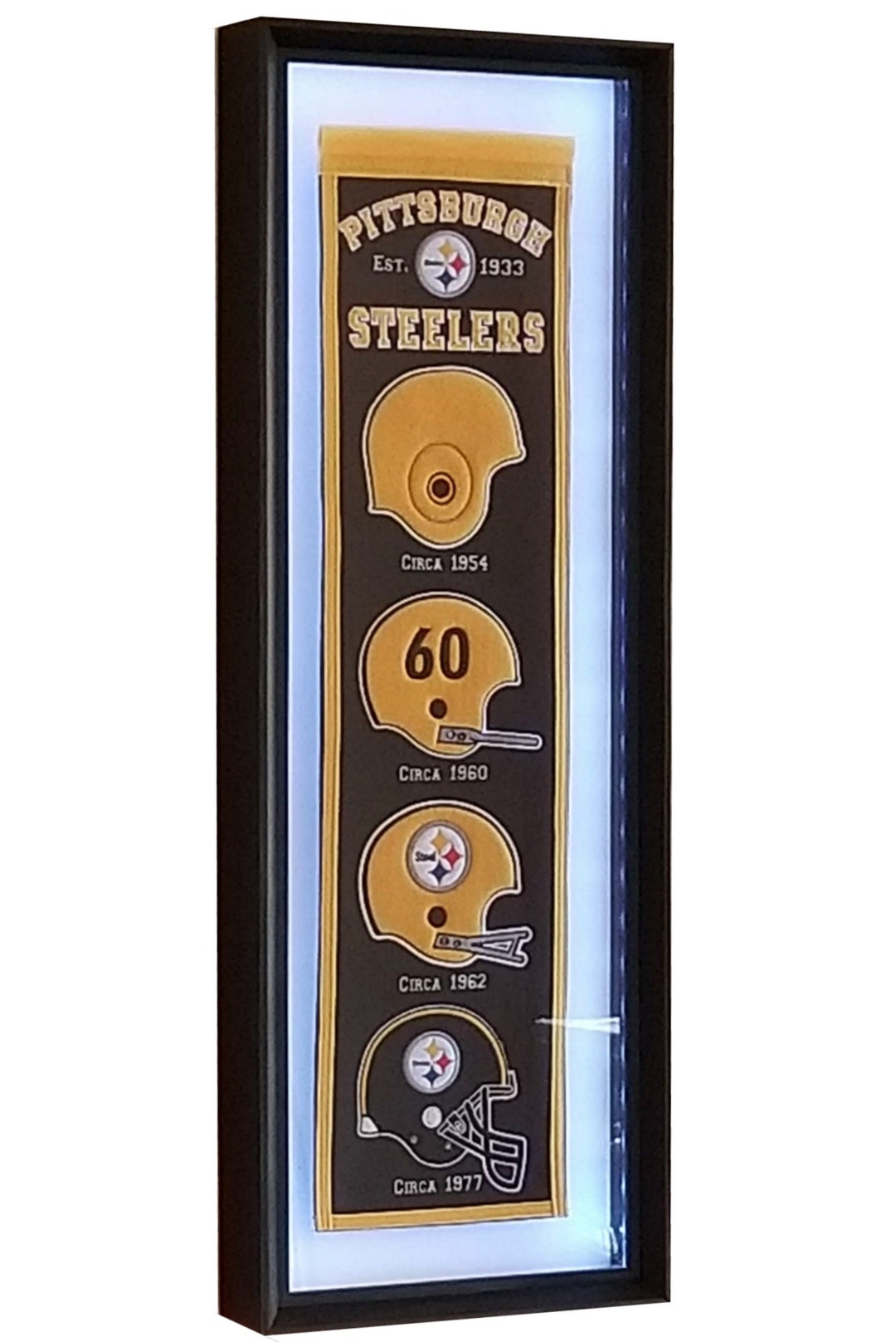Pittsburgh Steelers, Illuminated Shadow Box Display, Man Cave Sign ...