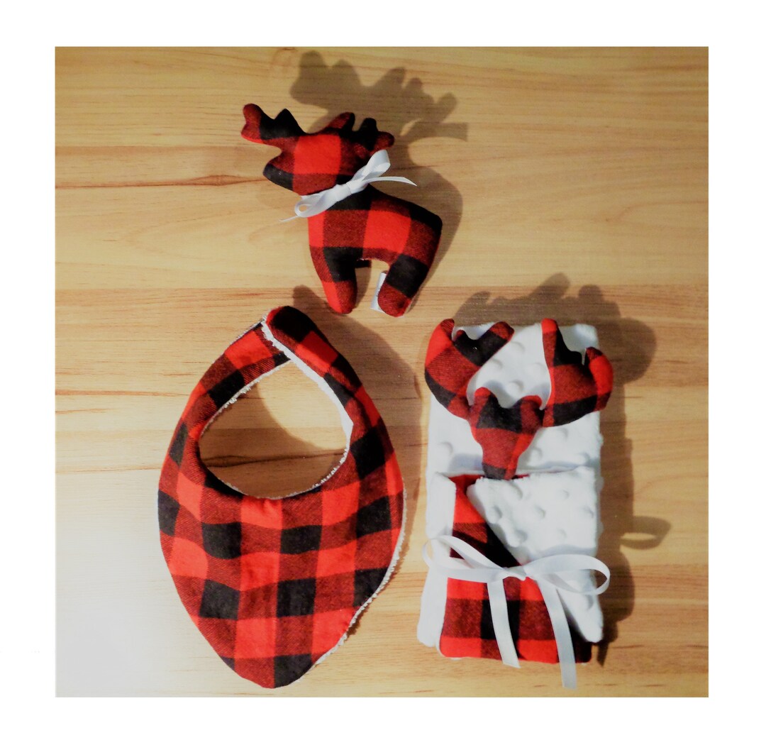 Caribou Kit for Baby Bib, Cuddly Toy and Plush in Minky Cotton - Etsy UK