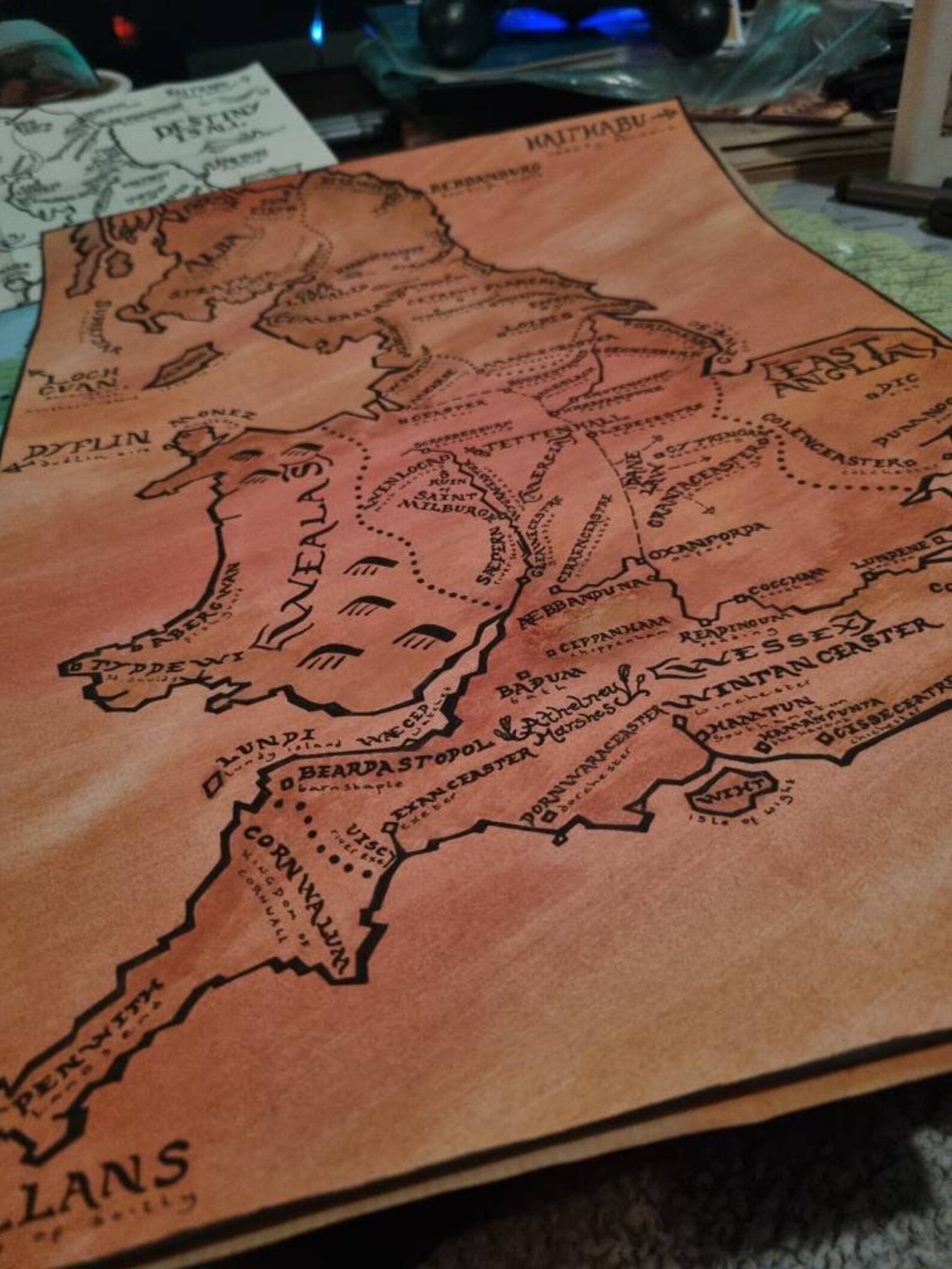 Hand-drawn Map of 'the Last Kingdom' Locations Map - Etsy Ireland