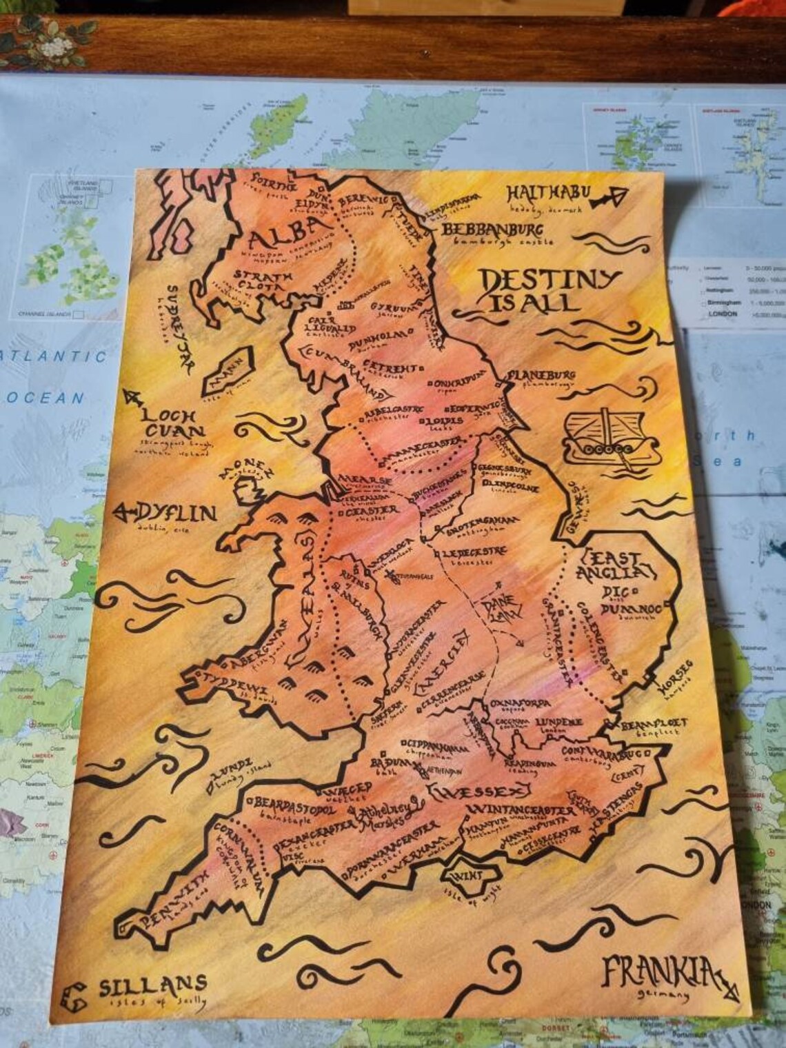 Hand-drawn Map of 'the Last Kingdom' Locations Map - Etsy Canada